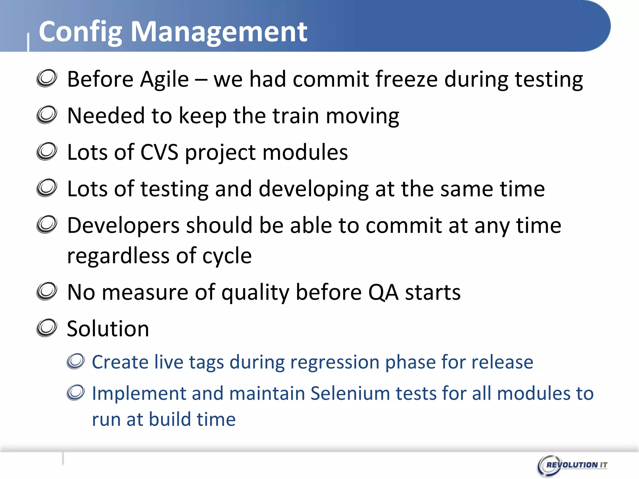 Agile Testing and Release Management | PPT