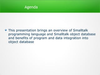 Agile Development with Smalltalk - Short | PPT
