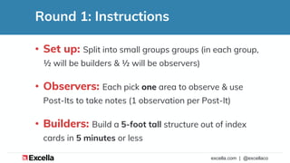 Agile + DevOps East 2018: Observation Workshop | PPT