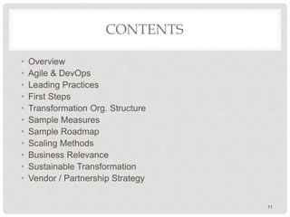 Agile DevOps Transformation Strategy | PPT