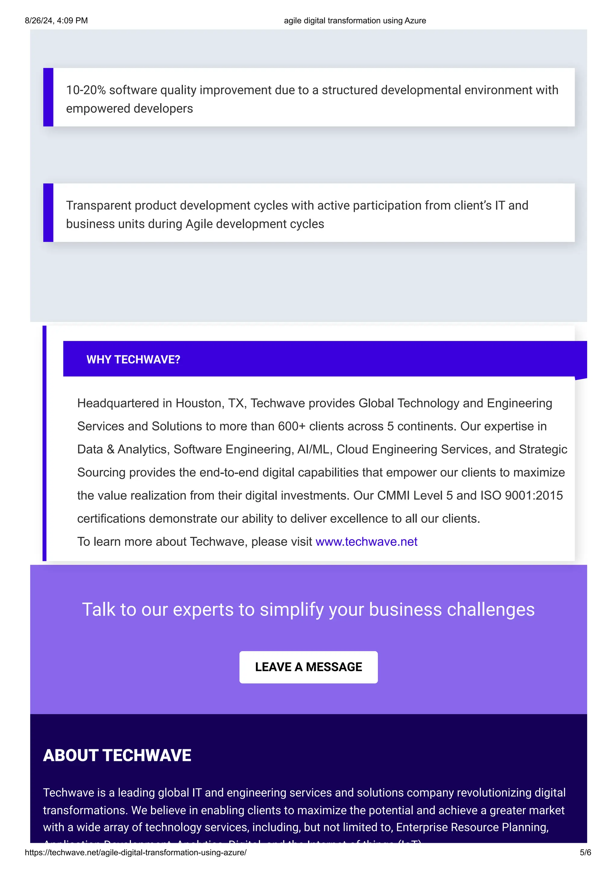 agile digital transformation using Azure.pdf