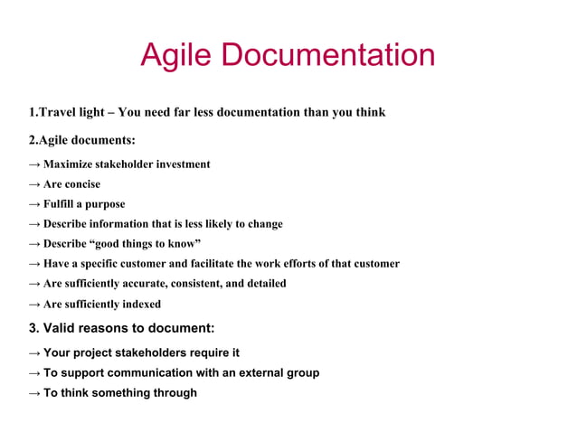 Agile documentation | PPT
