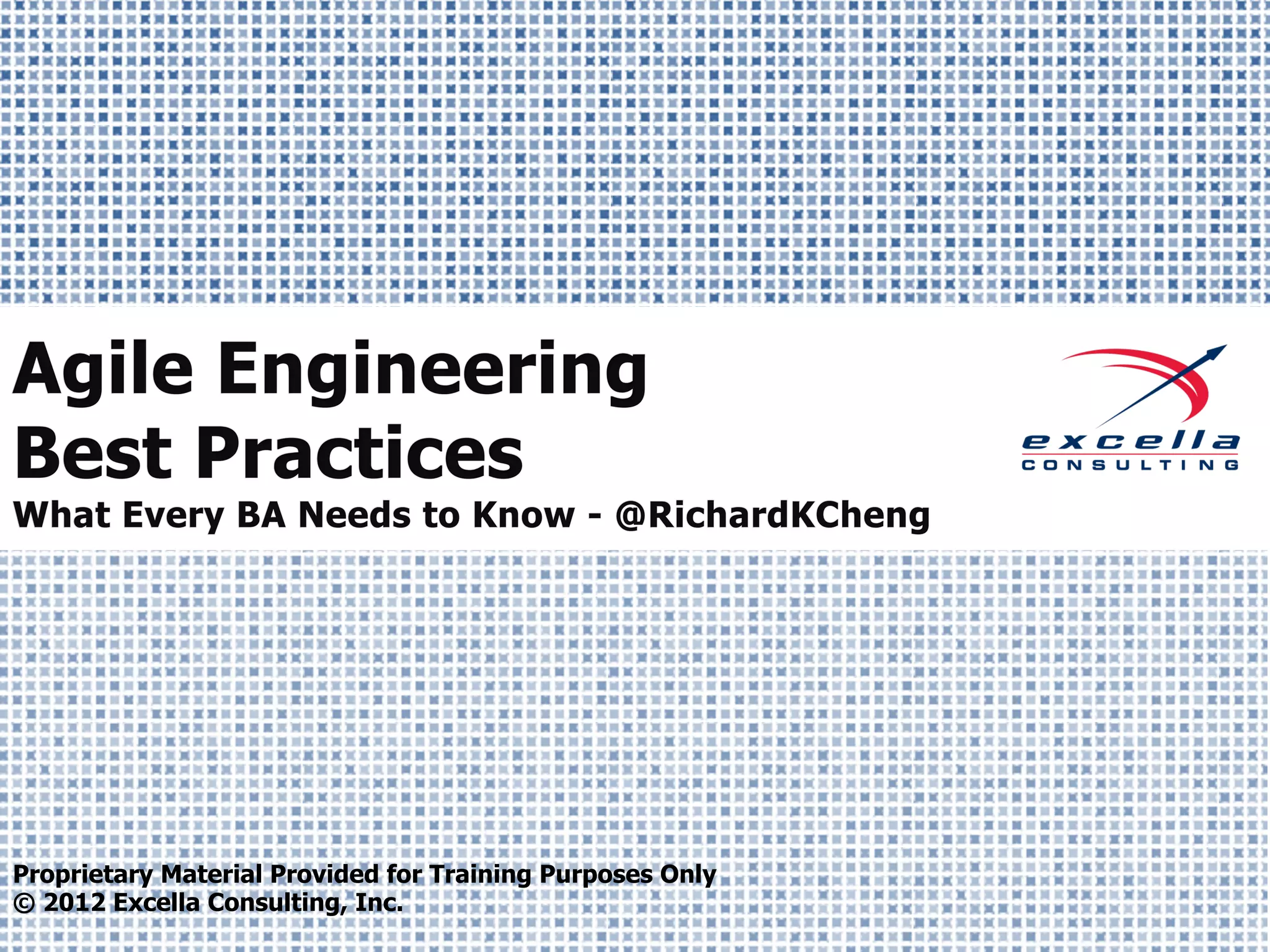 Agile Engineering Best Practices by Richard Cheng | PPT