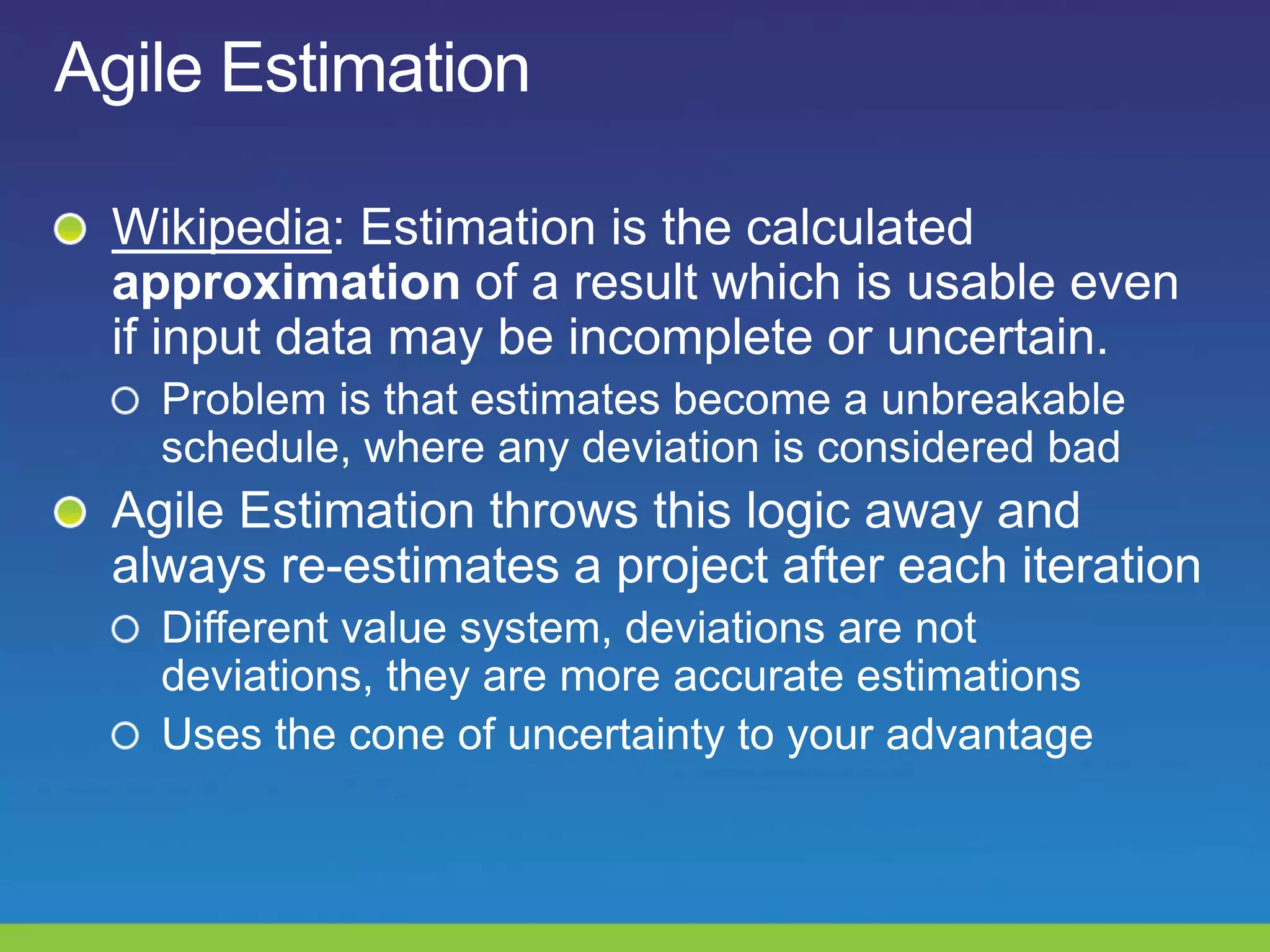 Agile estimation | PPTX | Computing | Technology & Computing