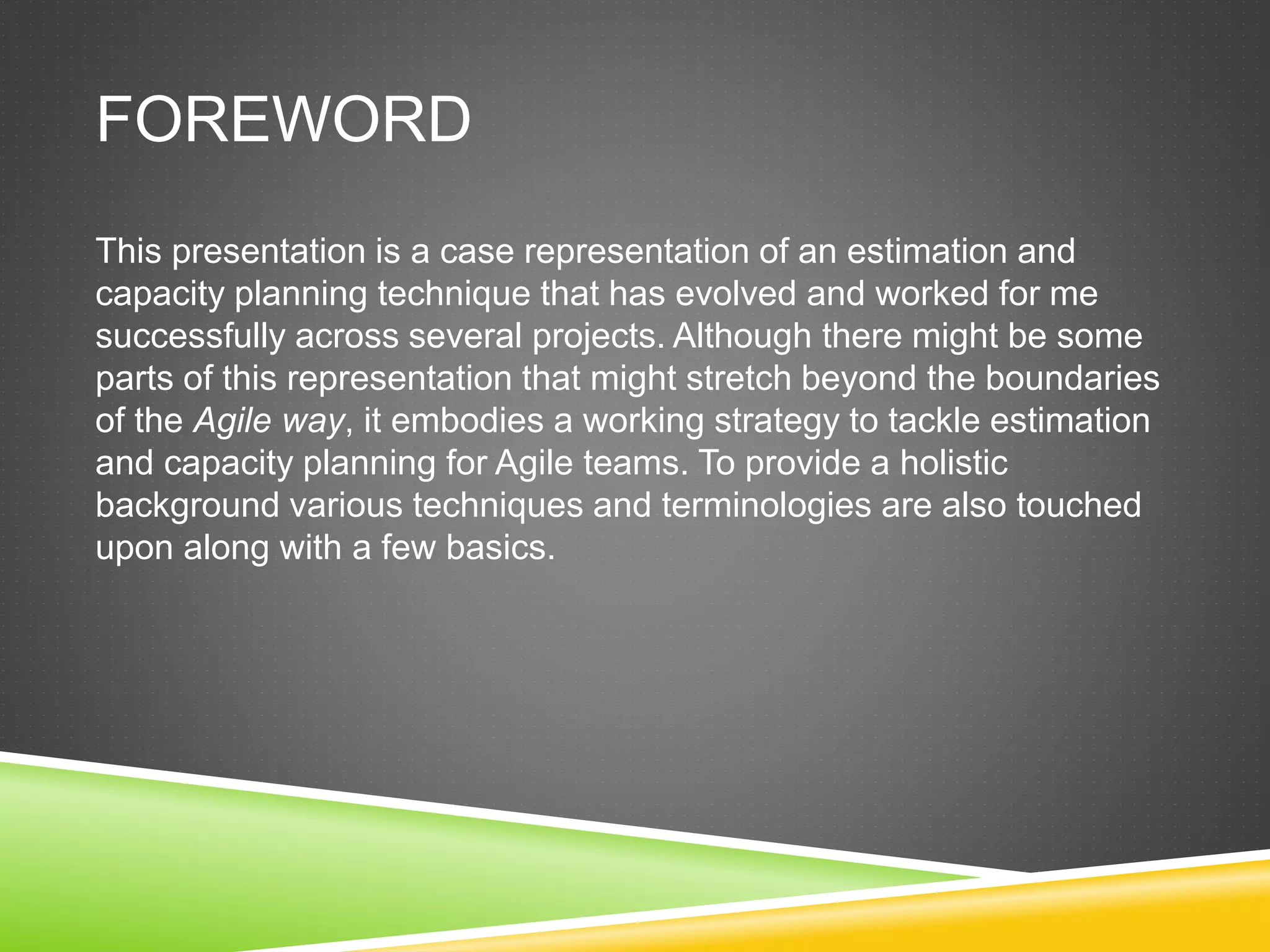 Agile Estimation & Capacity Planning | PPTX