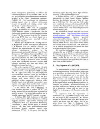 Agile evm earned value management in scrum projects | PDF