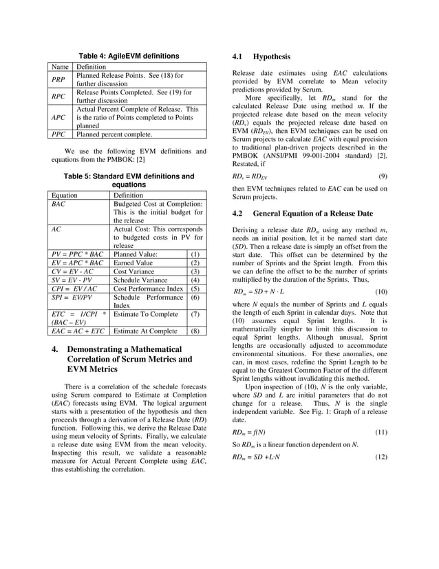 Agile evm earned value management in scrum projects | PDF