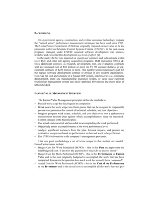 Agile Project Management Meets Earned Value Management | PDF