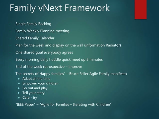 Agile families