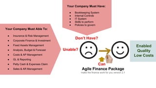Agile finance package slide deck | PDF