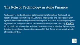 Agile Finance Transformation Function: How Organizations Can Build a ...