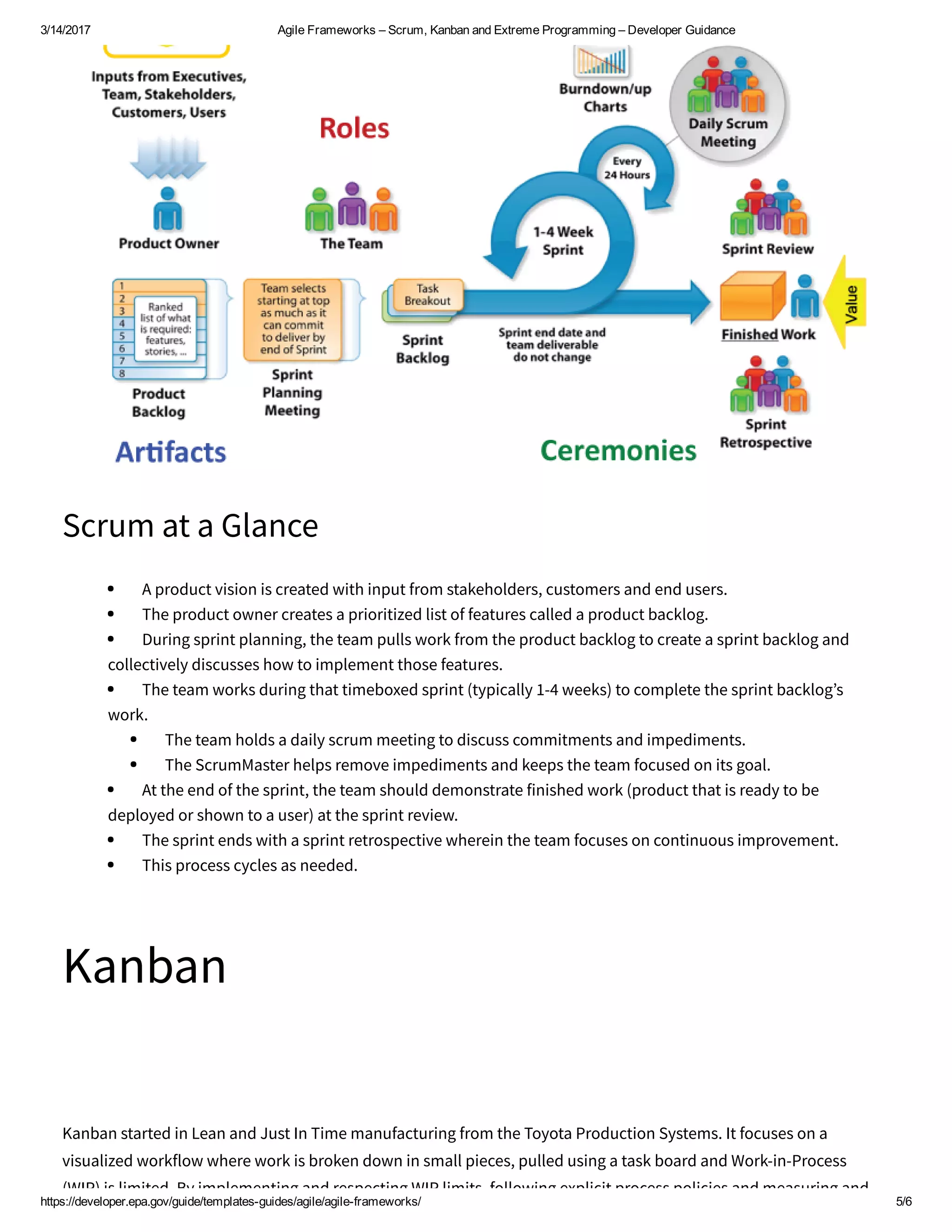 Agile frameworks – scrum, kanban and extreme programming – developer ...