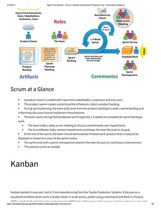 Agile frameworks – scrum, kanban and extreme programming – developer ...