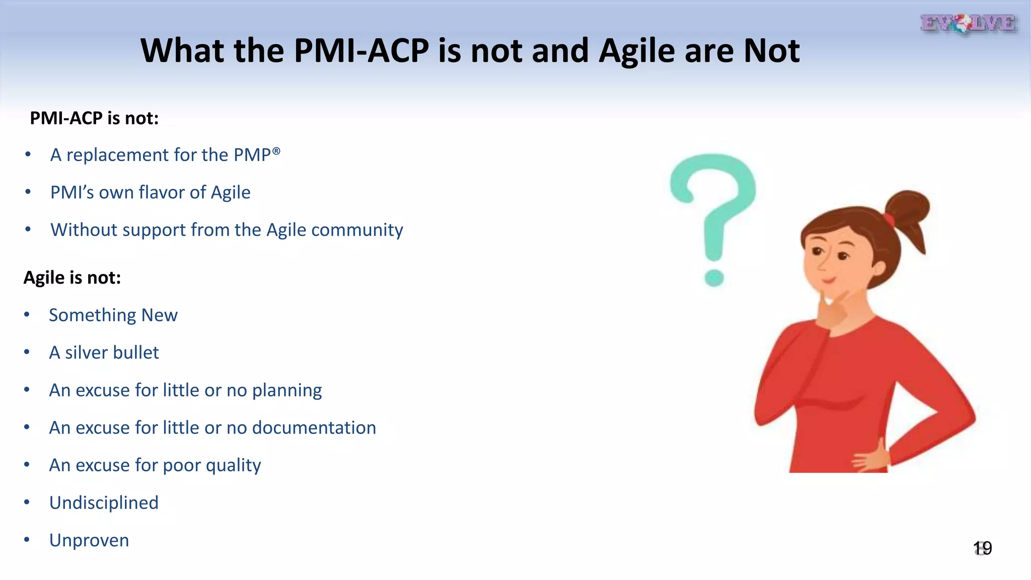 PMI-ACP Agile free sample from EVOLVE | PPT