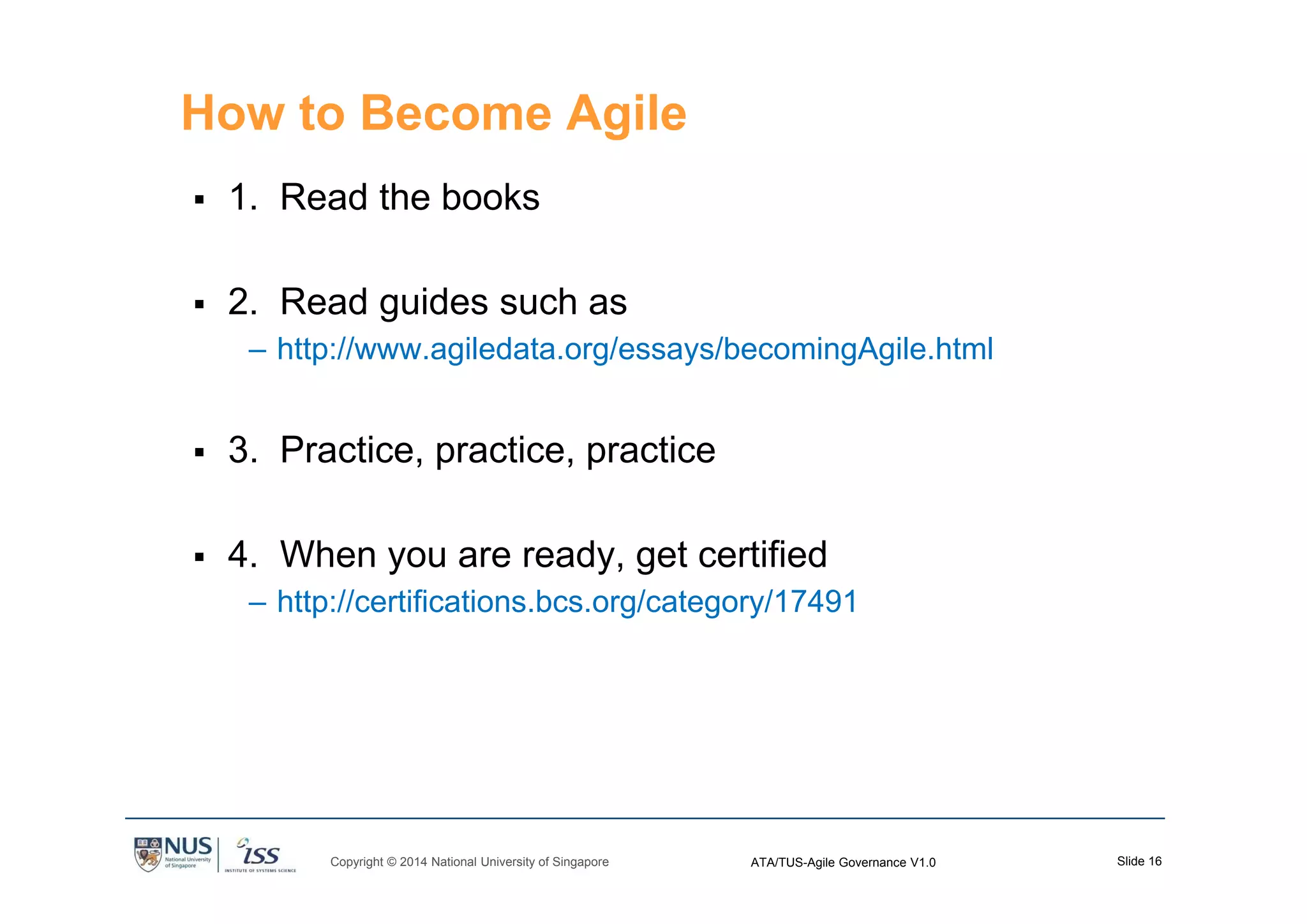 Agile Governance | PDF | Technology & Computing