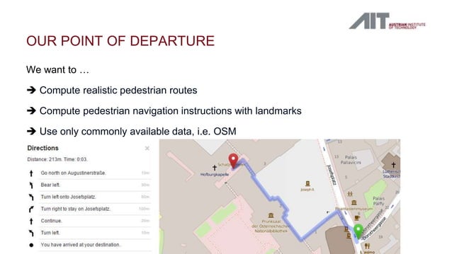Landmark-based instructions for pedestrian navigation systems using OSM ...