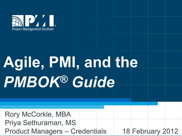 Agile, PMI and PMBOK | PPTX