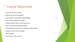 Introduction to Agile & Agile MindSet | PPT