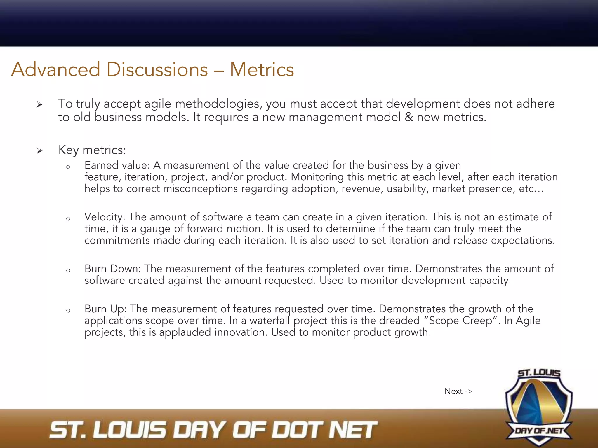 Agile Intro - Saint Louis Day of Dot Net | PPT