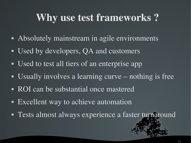 Agile Java Testing With Open Source Frameworks Ppt 4695