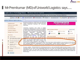Agile labs - makers of Axpert™ | PPTX | Computer Software and Applications | Computing