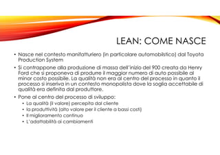 Agile e Lean in sintesi | PPT
