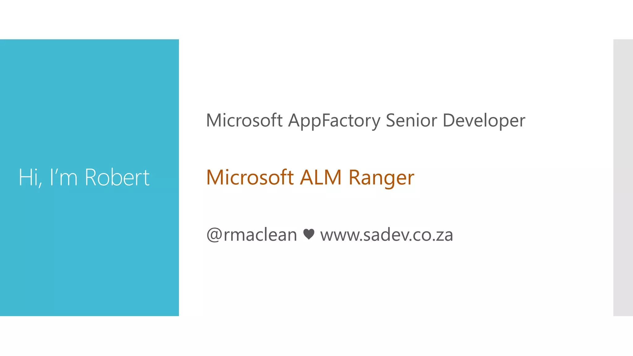 Agile lessons learned in the Microsoft ALM Rangers | PPT