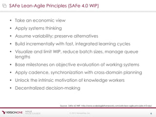 AgileLIVE: Scaling Agile Faster, Easier, Smarter with SAFe and VersionOne - Part 2 | PPT