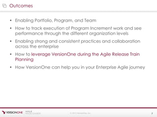 AgileLIVE: Scaling Agile Faster, Easier, Smarter with SAFe and VersionOne - Part 2 | PPT