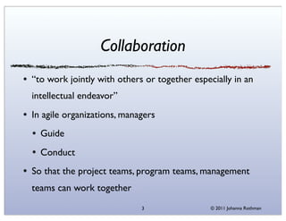 Agile management.managing for collaboration | PDF