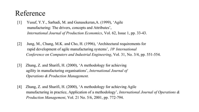 Agile Manufacturing Information System Ppt