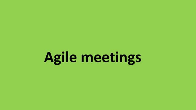 Agile meetings | PPT