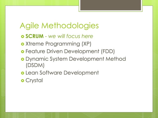 Agile Methodologies - Project Management with SCRUM | PPTX