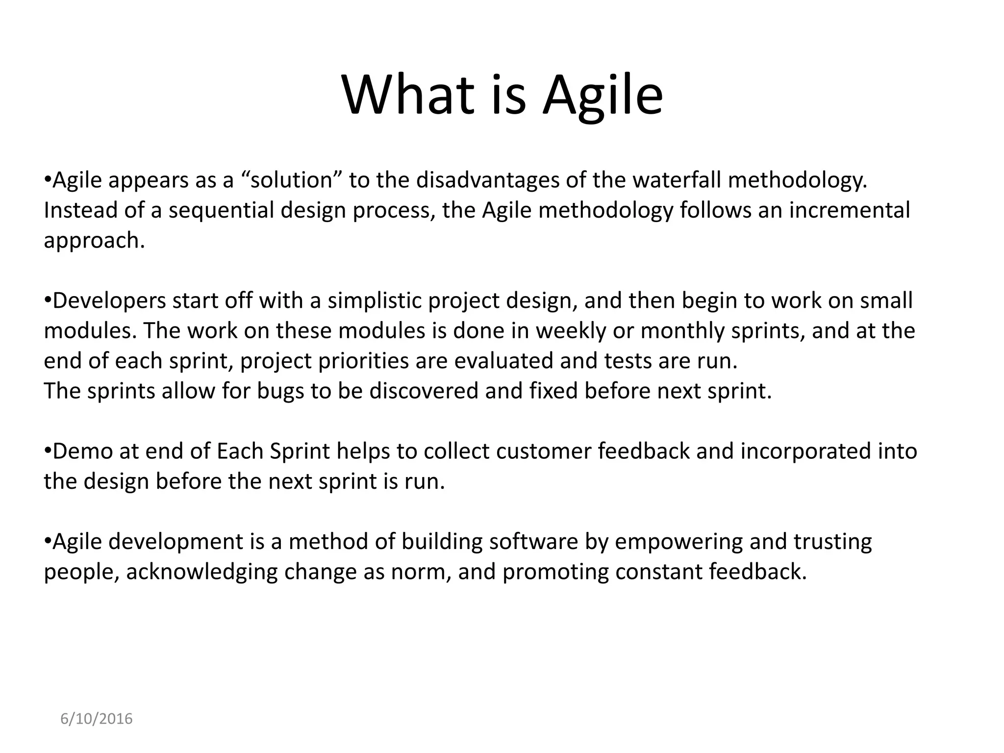 Agile methodologies overview | PPT