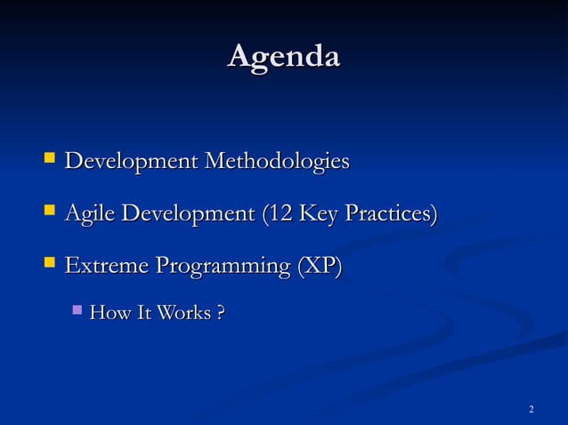 Agile Methodologies And Extreme Programming | PPT