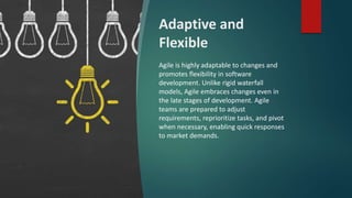 Which characteristics describe the Agile Method-V2Soft.pptx