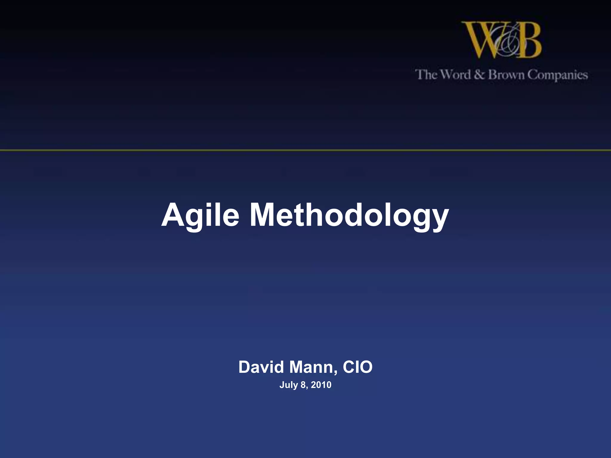 Agile methodology v 4.5 s | PPSX | Computer Software and Applications | Computing