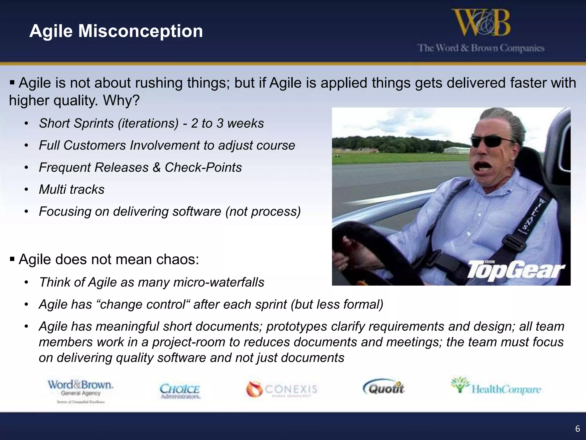 Agile methodology v 4.5 s | PPSX | Computer Software and Applications | Computing