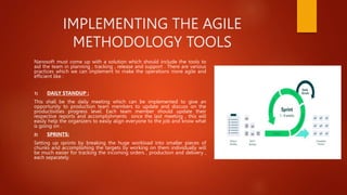 AGILE METHODOLOGY IMPLEMENTATION success point | PPTX
