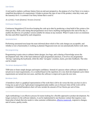 Agile methodology Interview Question Document File | DOCX