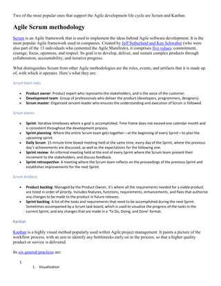 Agile methodology Interview Question Document File | DOCX