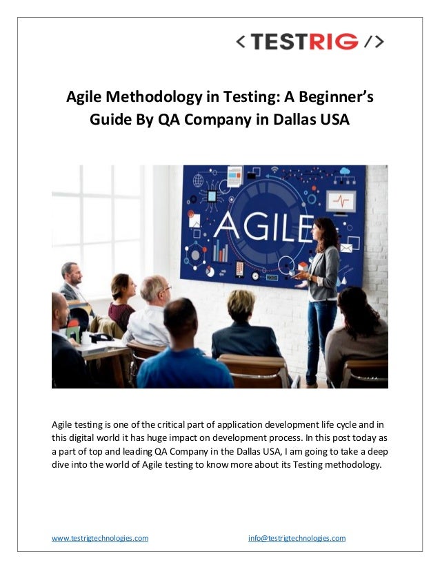 Agile Methodology in Testing A Beginner’s Guide By QA Company in Dallas ...