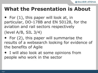 Agile methods and safety critical software - Peter Gardner | PPT