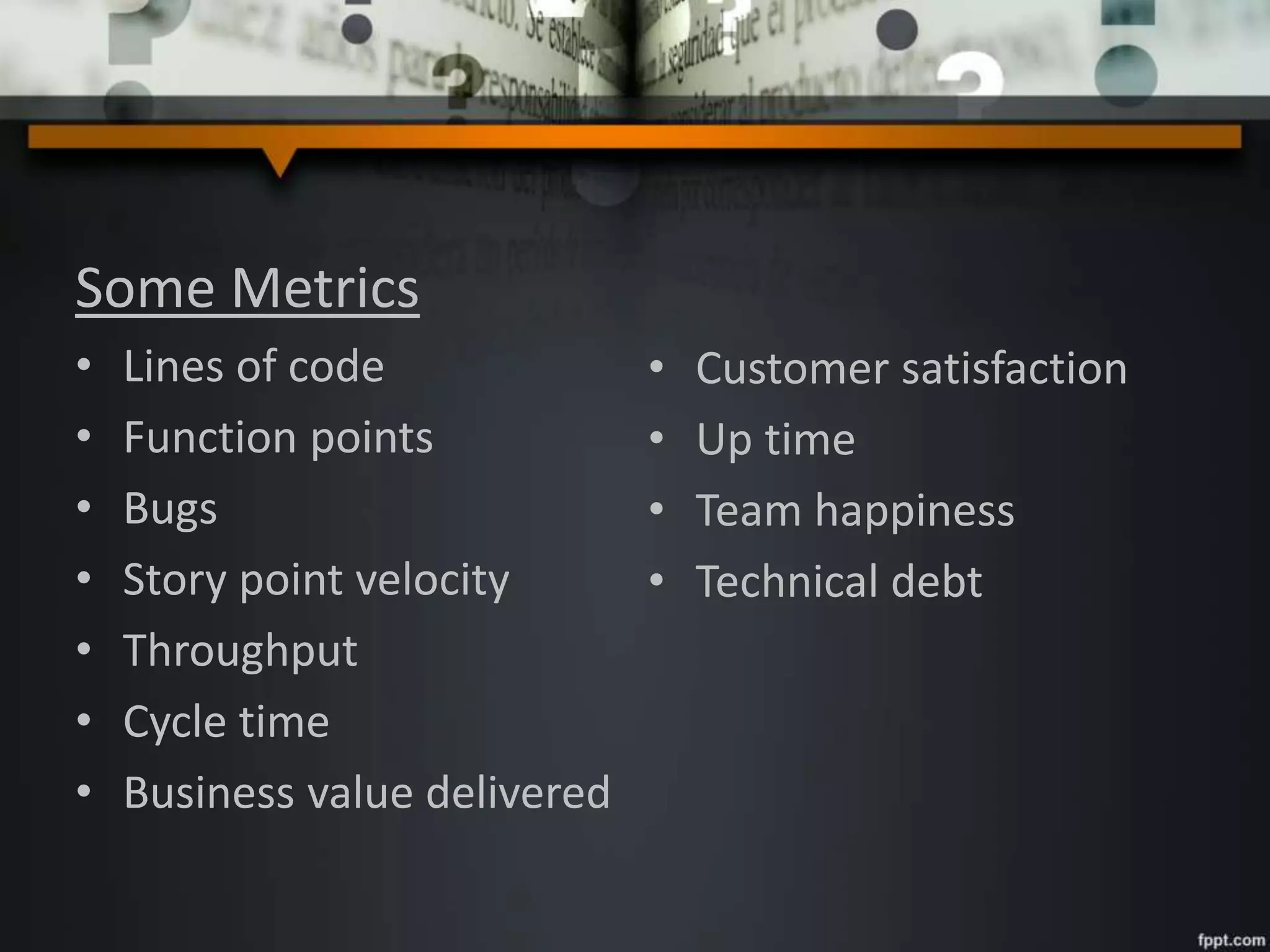 Agile Metrics | PPT