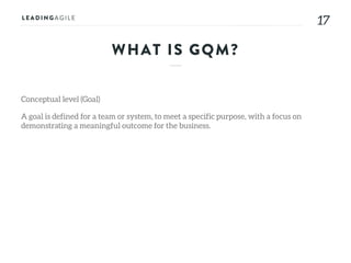 Enterprise Agile Metrics: A GQM Approach | PDF
