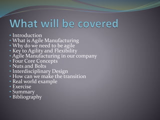 Agile manufacturing | PPTX