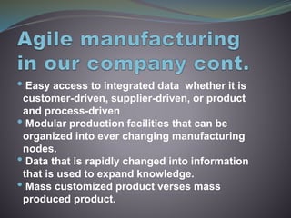 Agile manufacturing | PPTX