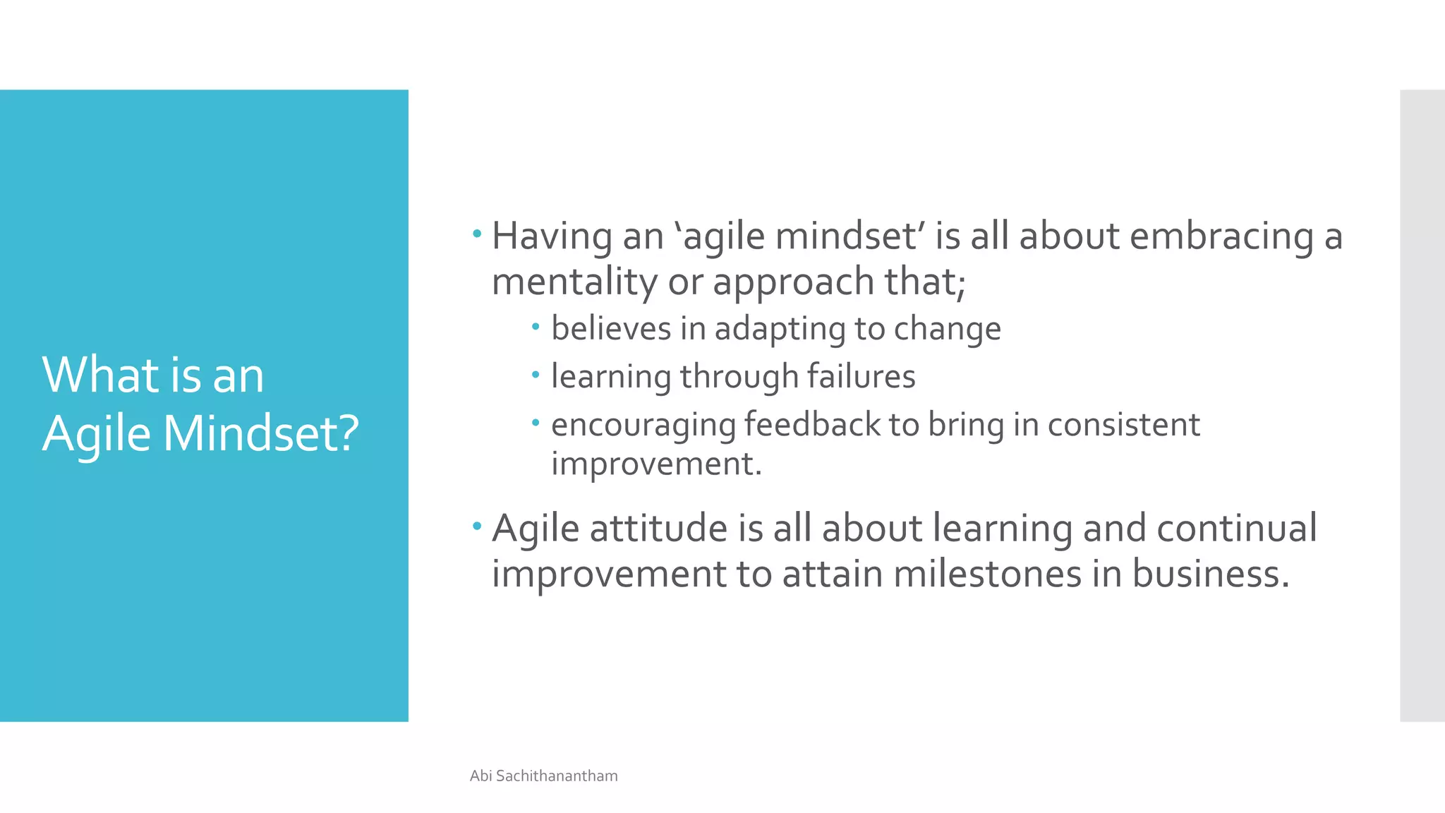 Embracing the Agile Mindset for Organizational Change | PPTX