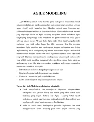 Agile modeling | PDF