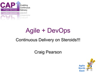 Agile North East Agile + DevOps by Craig Pearson of CAP Project ...